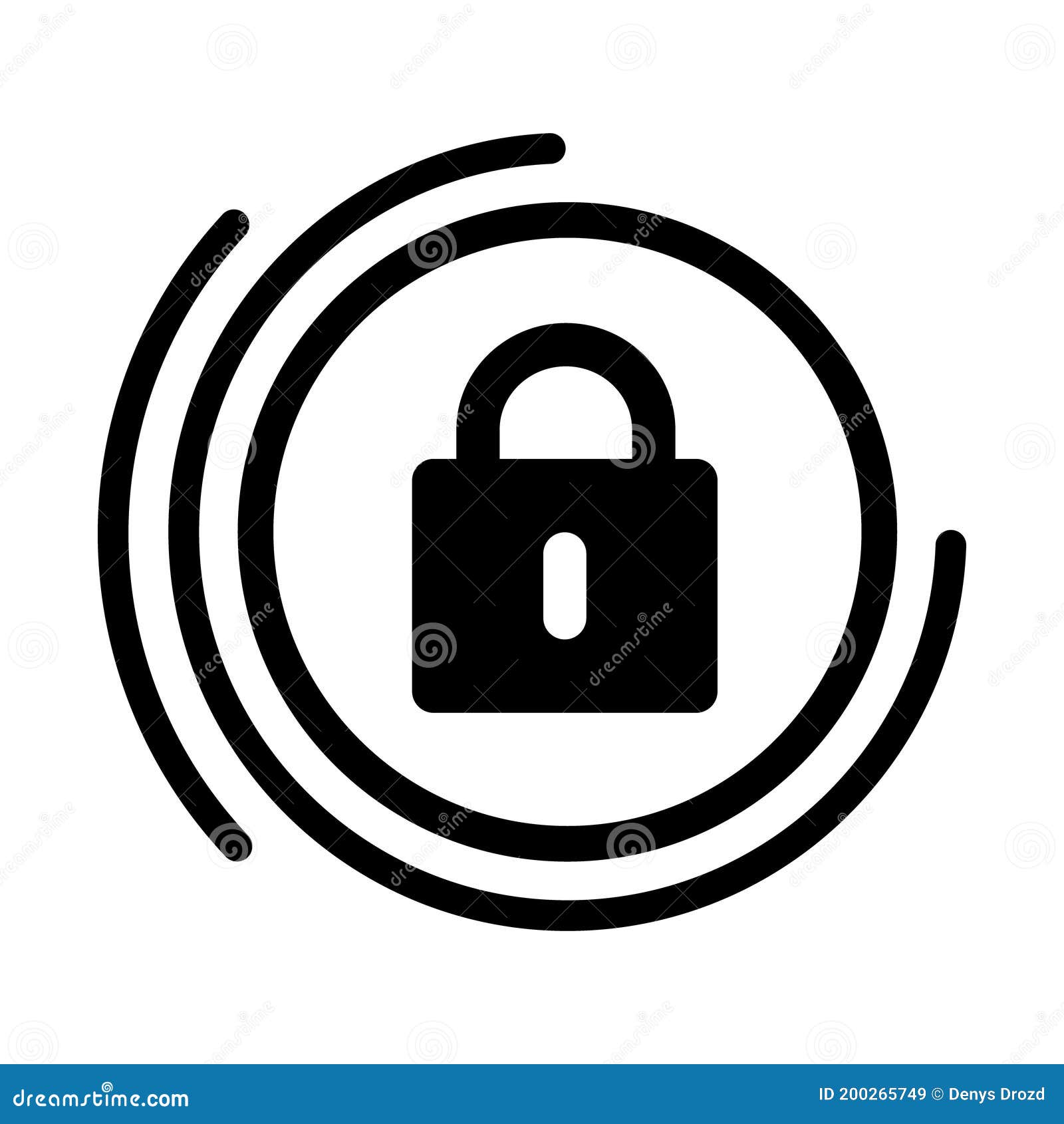 Cyber Security Icon Vector Set. Virtual Protection Illustration Sign ...