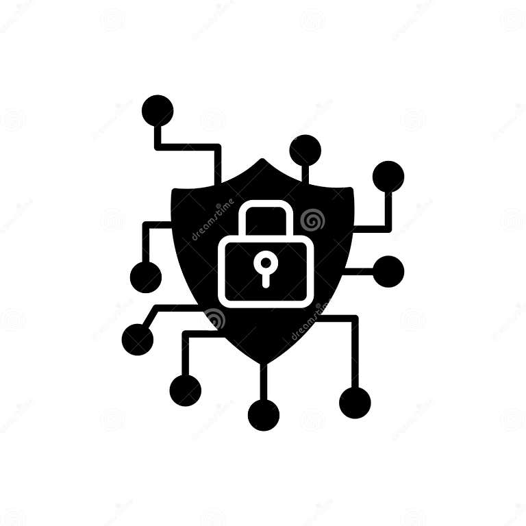 Cyber Security Icon Set. Digital System Data Tech Safety Vector Symbol ...