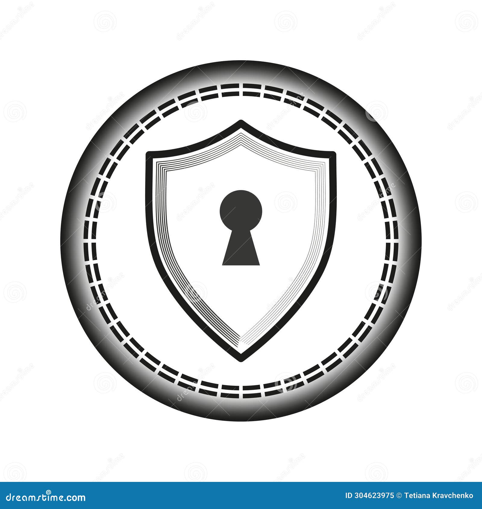 Cyber Security Icon. Virtual Protection Sign. Vector Illustration. EPS ...
