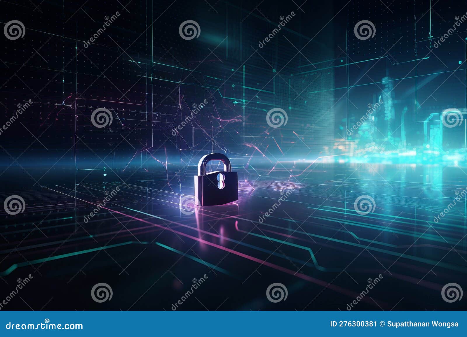Cyber Security from Generative Ai Stock Illustration - Illustration of ...