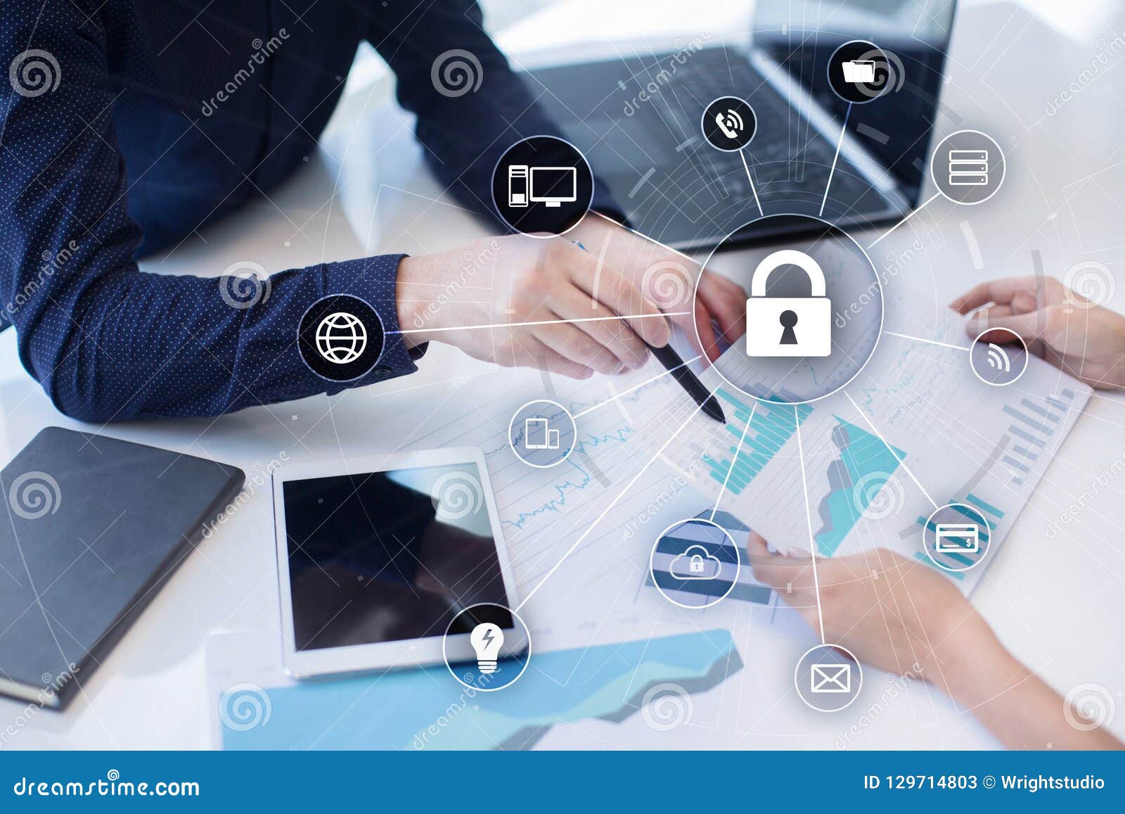 Security, Information Safety Or User Privacy Or Business Secret Concept ...