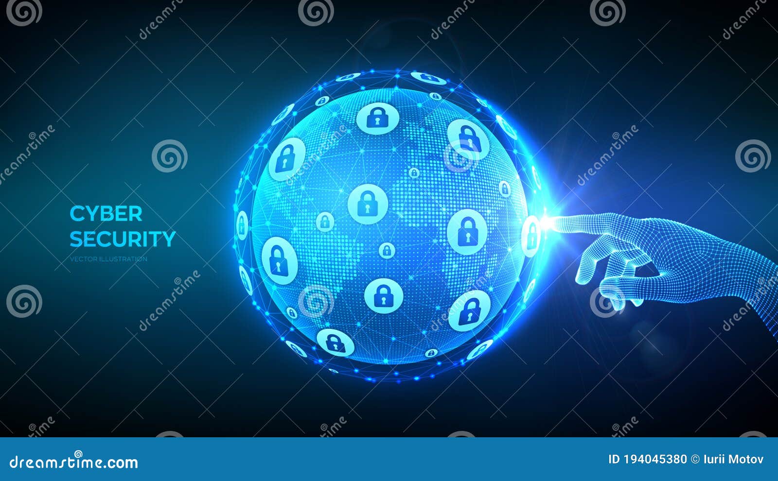 Cyber Security. Information Protect and Security of Safe Concept. Hand ...