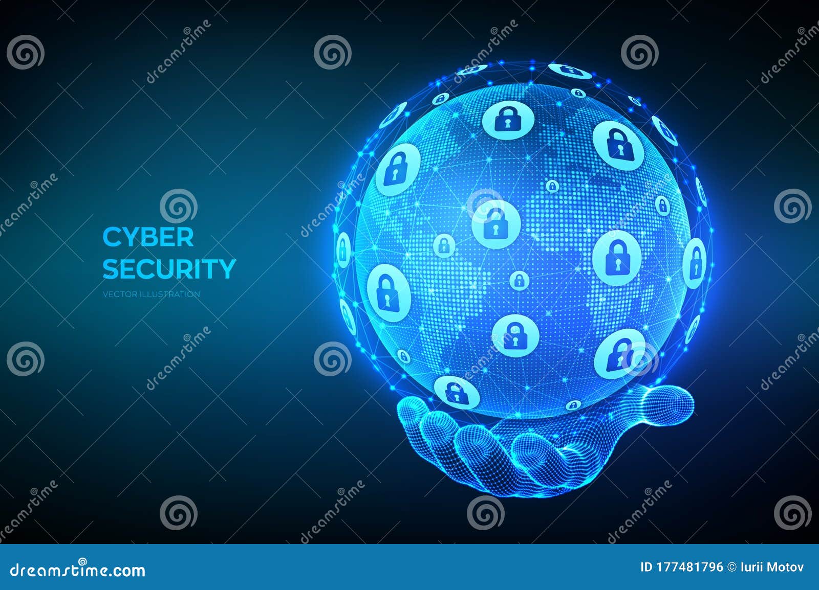 Cyber Security. Information Protect and Security of Safe Concept. World ...