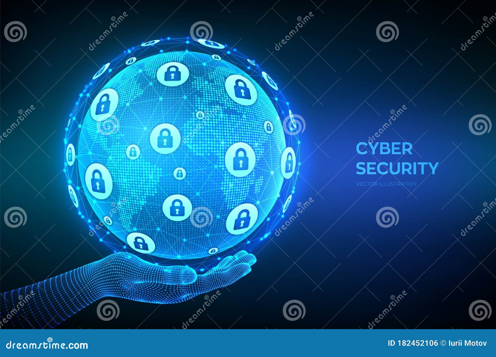 Cyber Security. Information Protect and Security of Safe Concept. World ...
