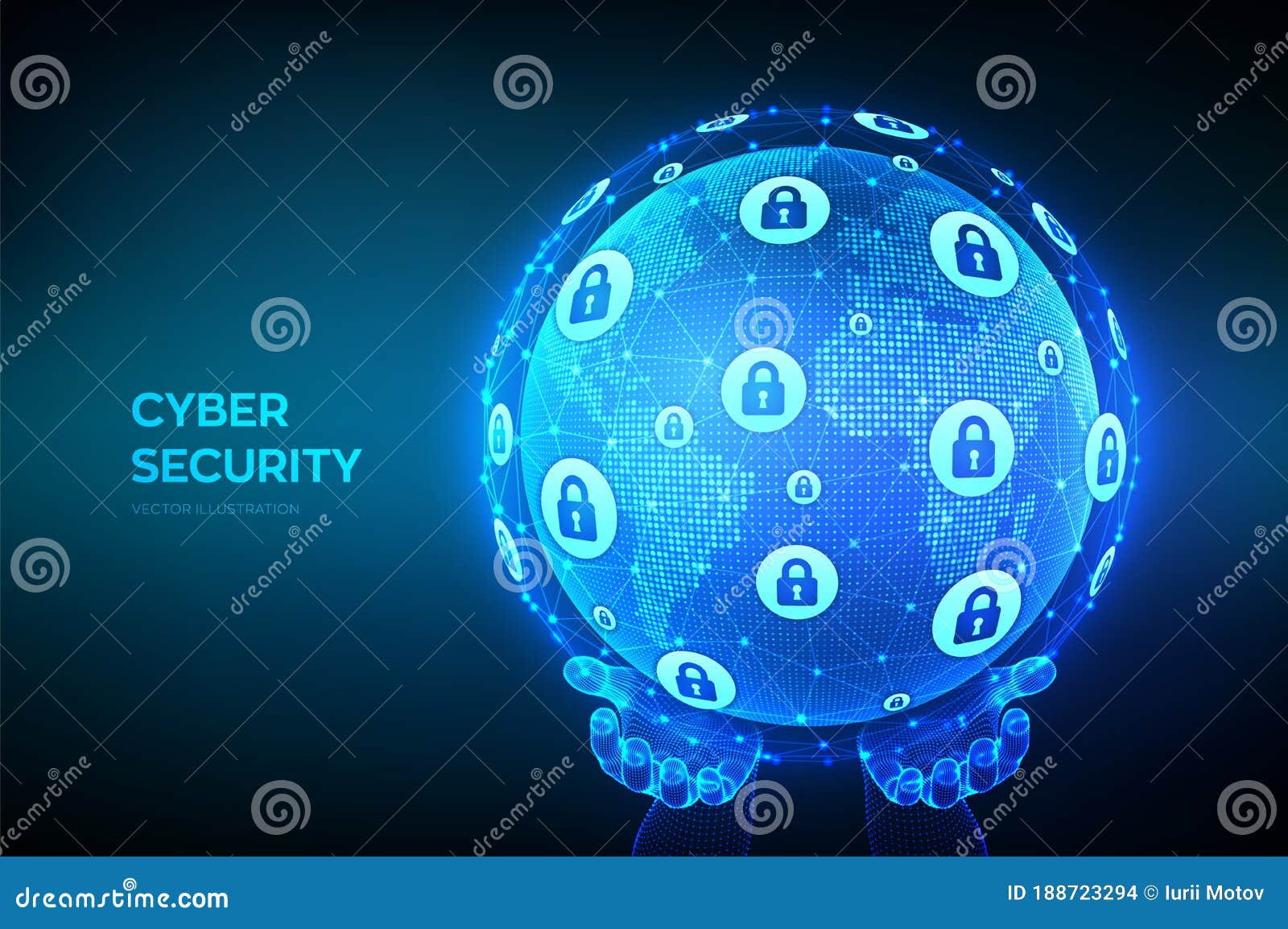 Cyber Security. Information Protect and Security of Safe Concept. World ...