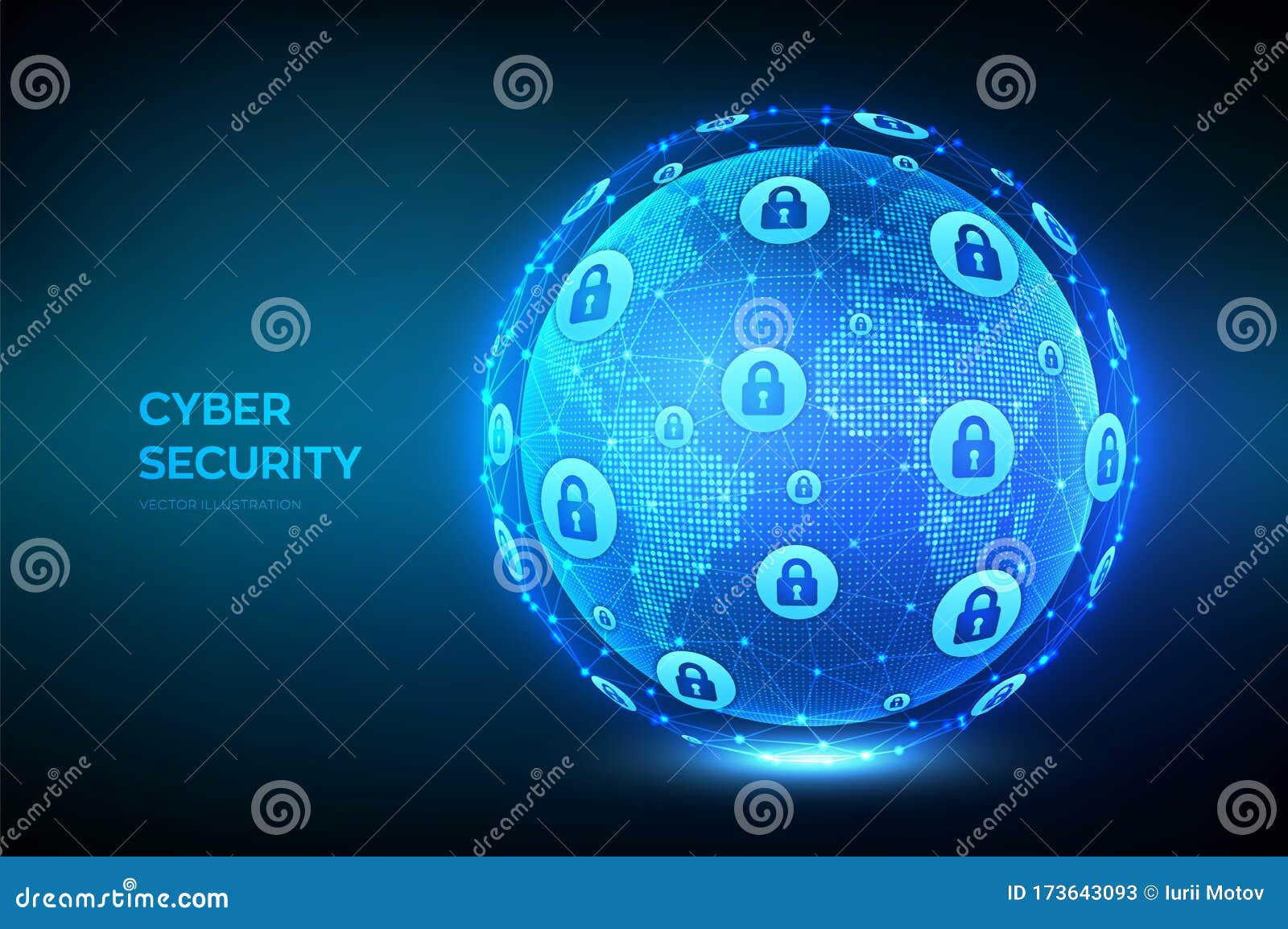 Cyber Security. Information Protect and Security of Safe Concept. World ...