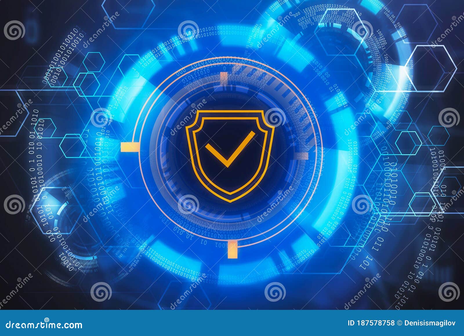 Blue Immersive Interface, Earth In Space Royalty-Free Stock Photography ...