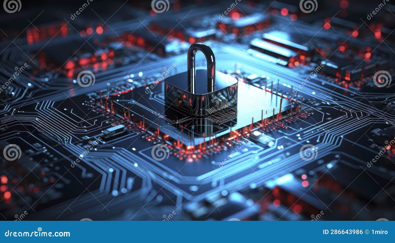 Cyber Security on Internet and Computers AI Generated Stock ...