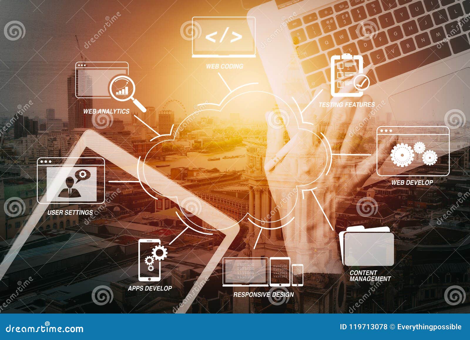 Cyber Security Internet and Networking Concept.Businessman Hand Stock ...