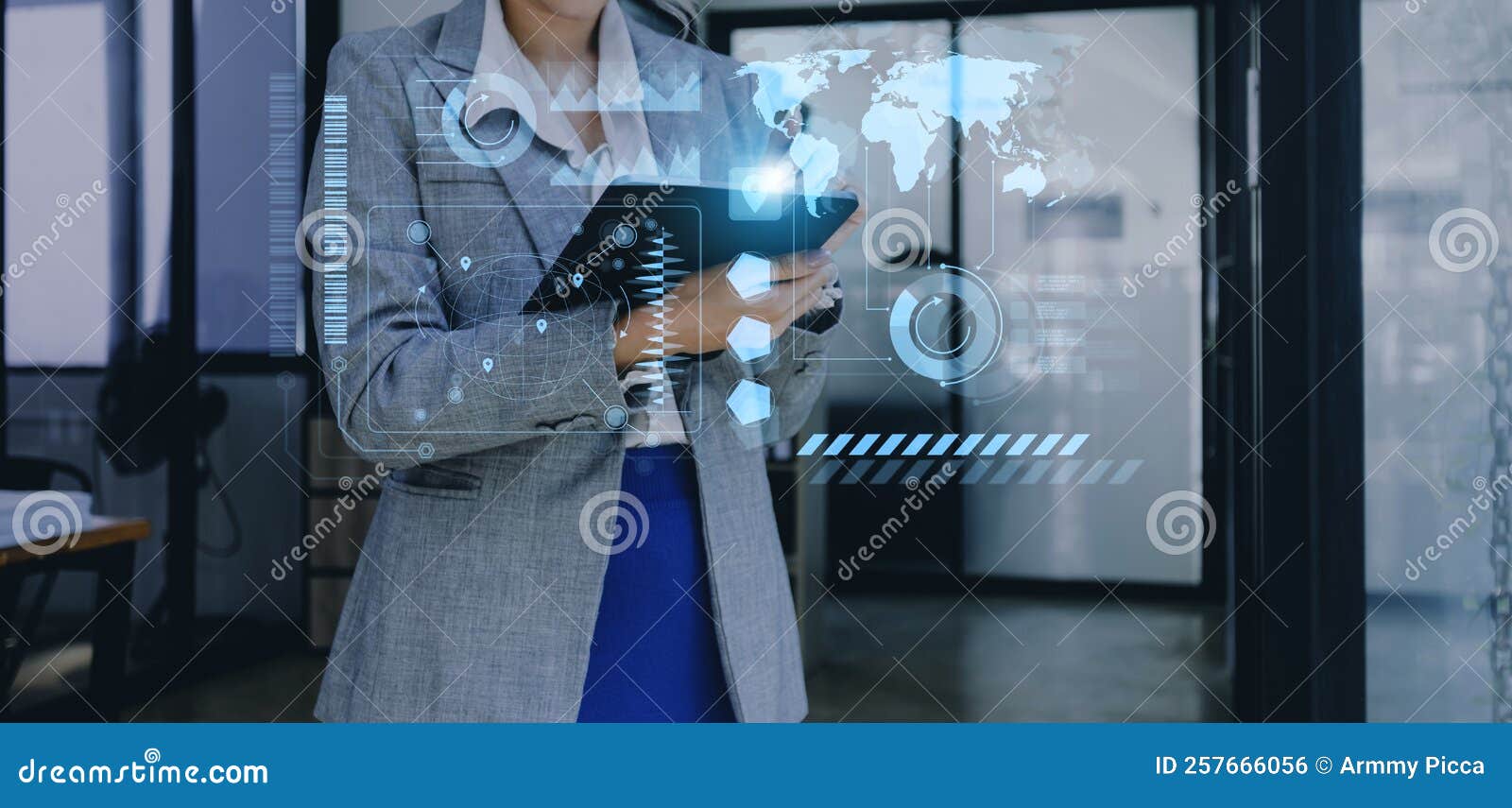 Cyber Security Internet and Networking Concept. Businessman Hand ...