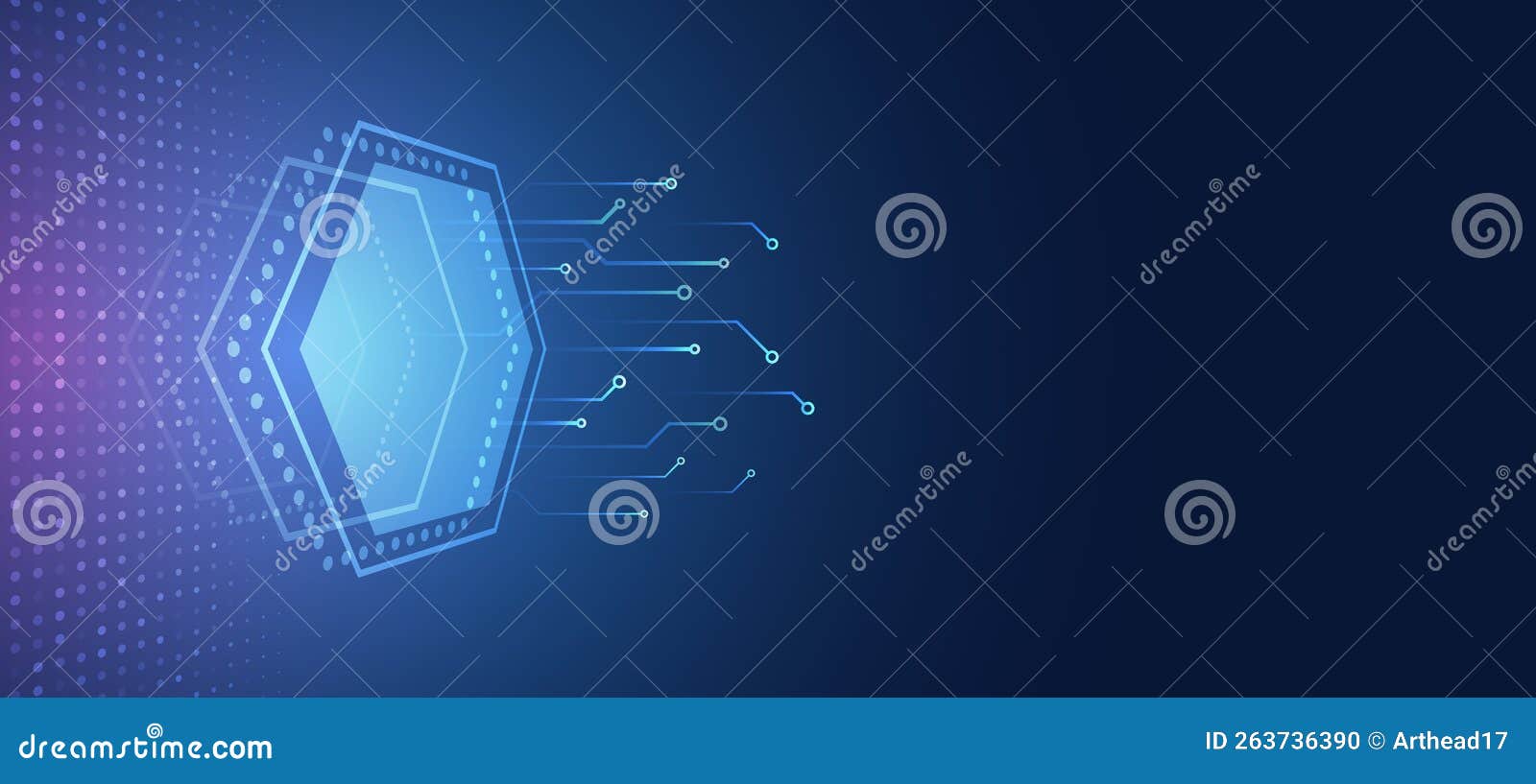 Cyber Security Internet and Networking Concept. Hi-tech Vector ...