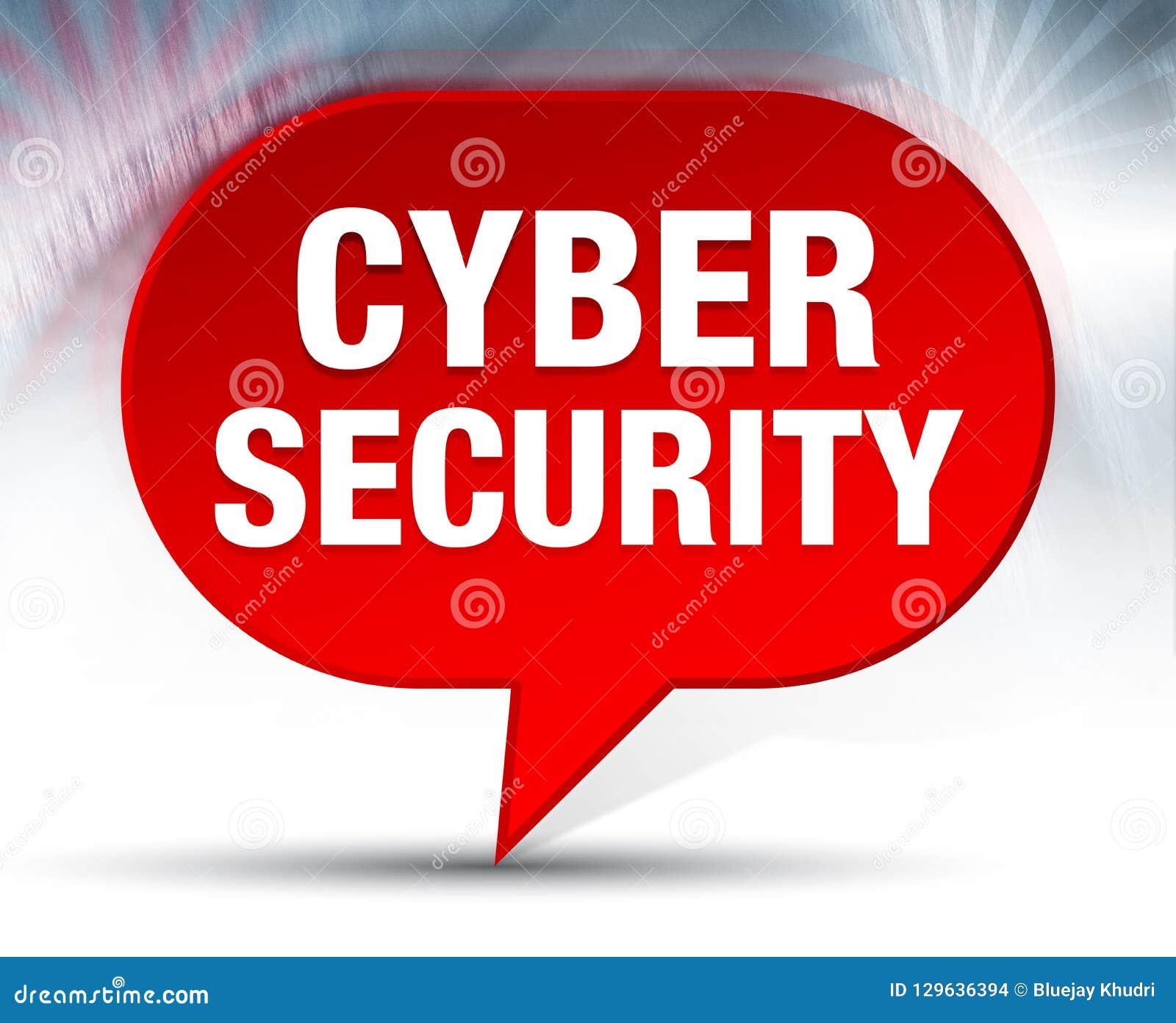 Cyber Security Red Bubble Background Stock Illustration - Illustration ...