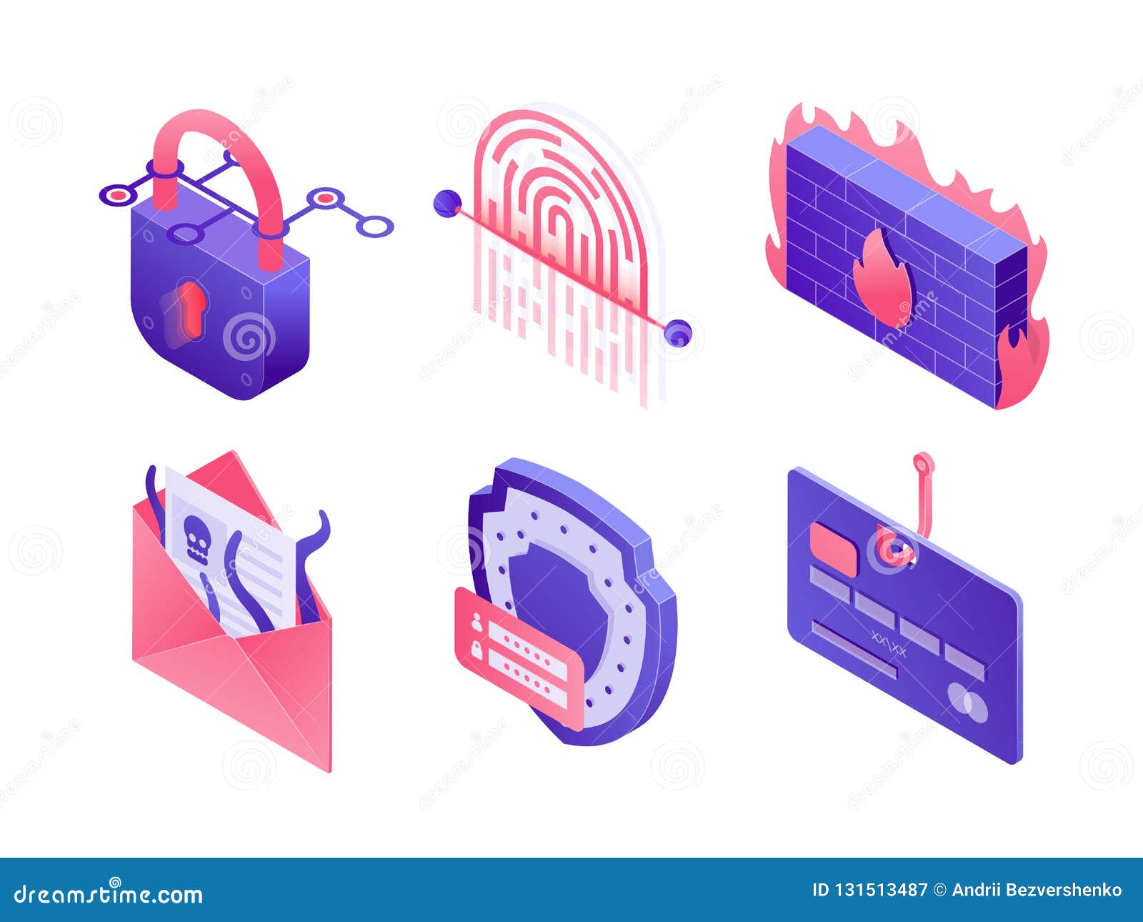 Cyber Security Isometric Icons Isolated on White Background. Set of ... Cyber Security Isometric Icons Isolated on White Background. Set of ...