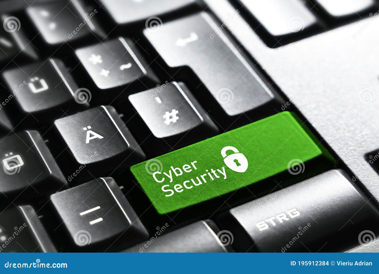 Cyber Security , Keyboard Button Enter Symbol Stock Photo - Image of ...
