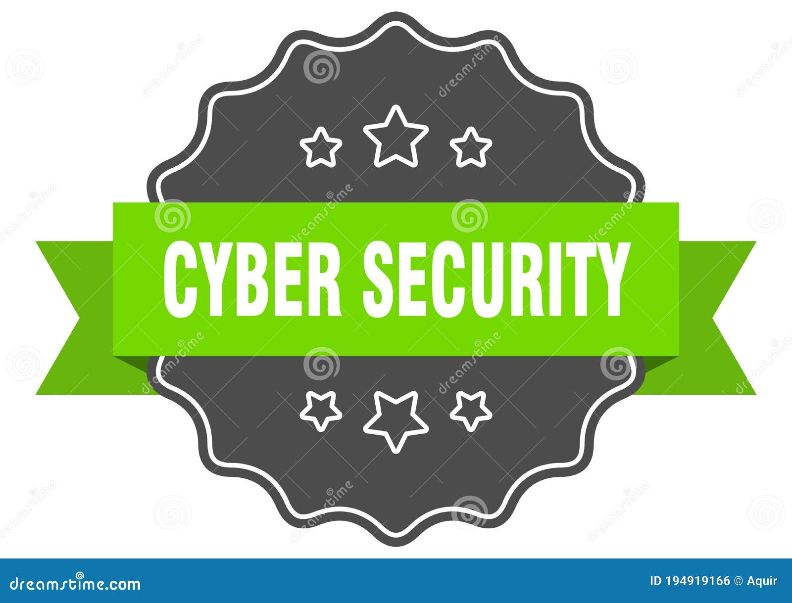 Cyber Security Label. Cyber Security Isolated Seal. Sticker. Sign Stock ...