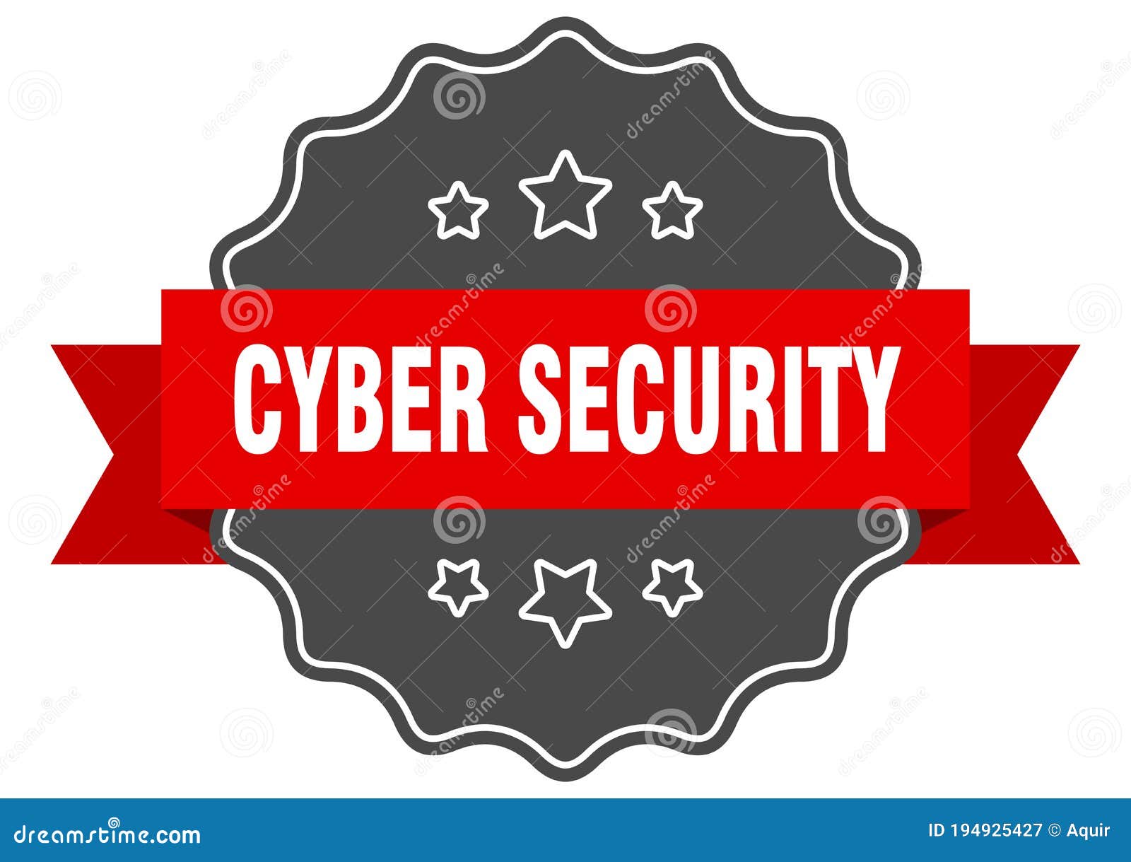 Cyber Security Label. Cyber Security Isolated Seal. Sticker. Sign Stock ...