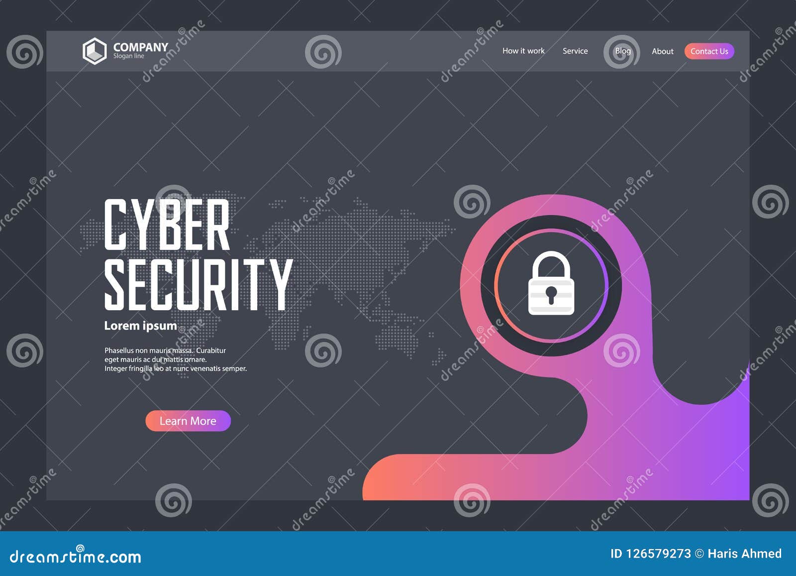Cyber Security Landing Page Vector Template Design Stock Vector ... Cyber Security Landing Page Vector Template Design Stock Vector ...