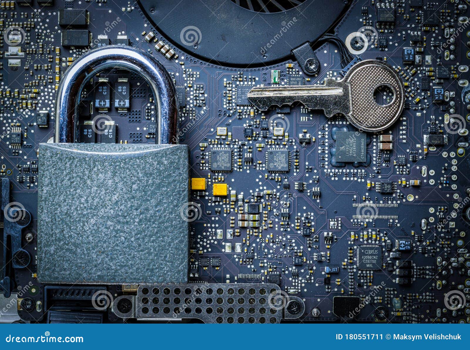 Cyber Security Lock. Security Computer Data Internet Protection with ...