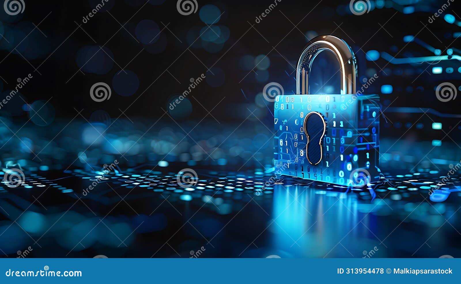 Cyber Security Lock Data Protection Business Privacy Concept Electronic ...