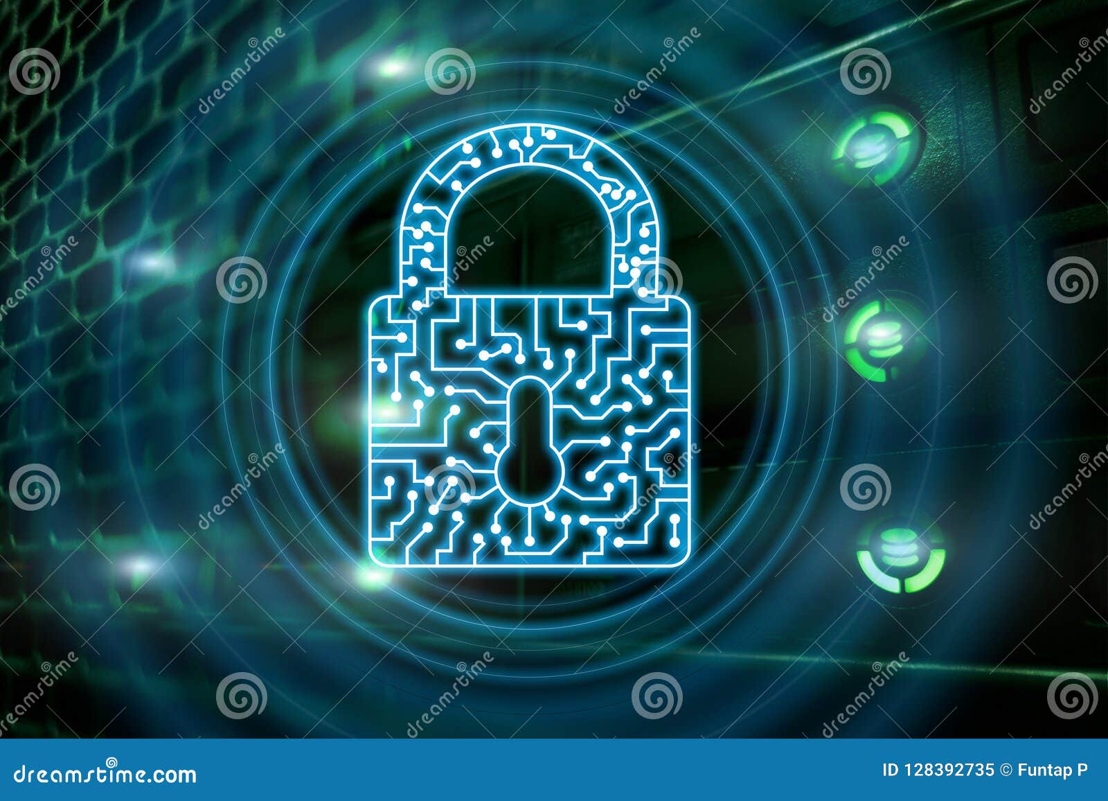 Cyber Security Lock Icon Information Privacy Data Protection Internet ...