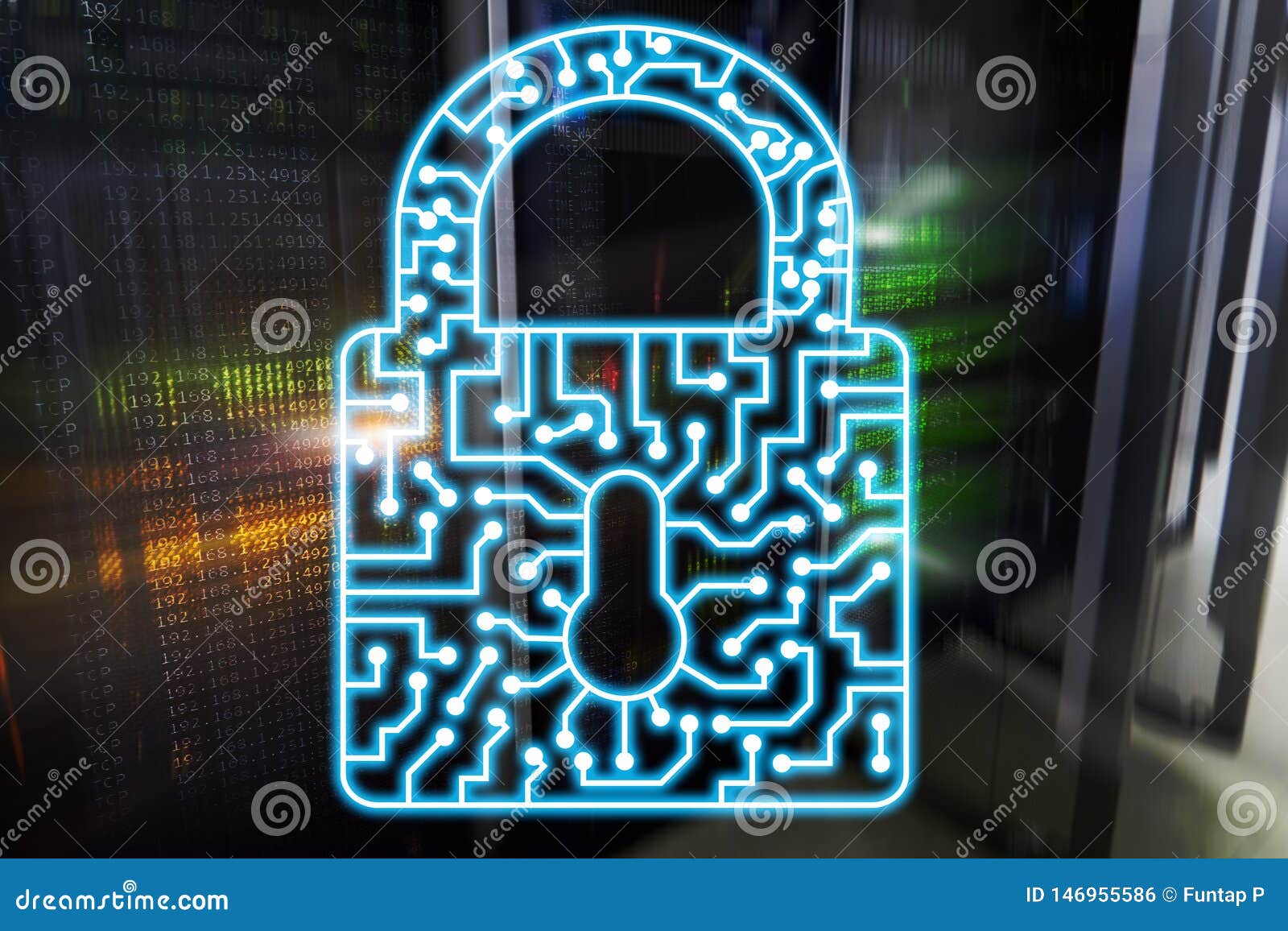 Cyber Security Lock Icon Information Privacy Data Protection Internet ...