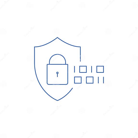 Cyber Security Lock Icon Vector Stock Vector - Illustration of symbol ...