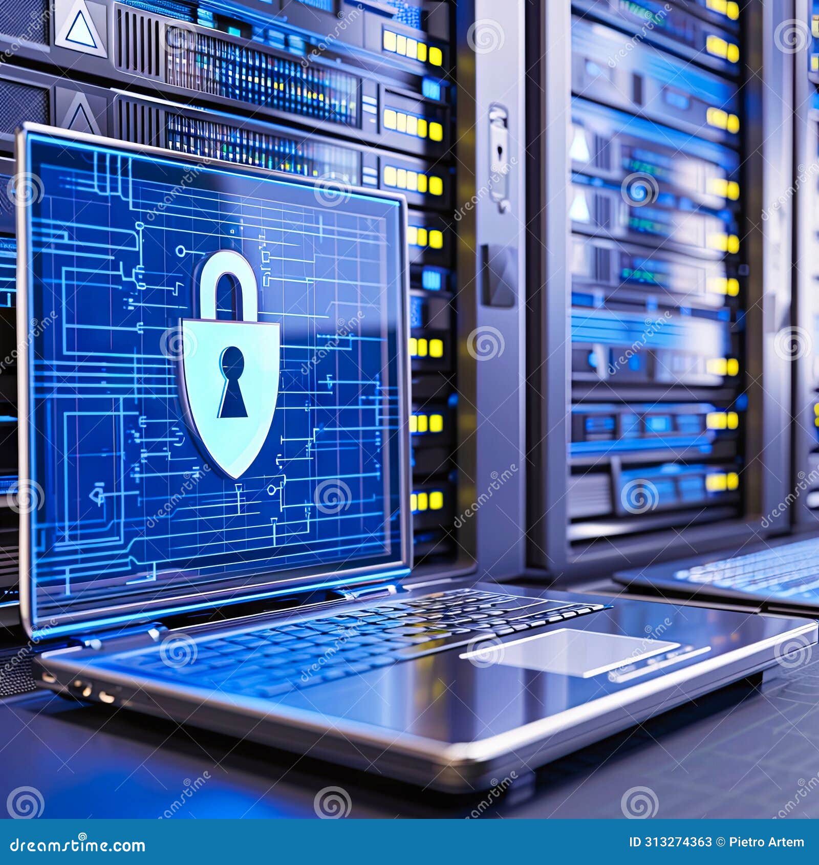 Cyber Security, Lock on the Screen Stock Image - Image of password ...