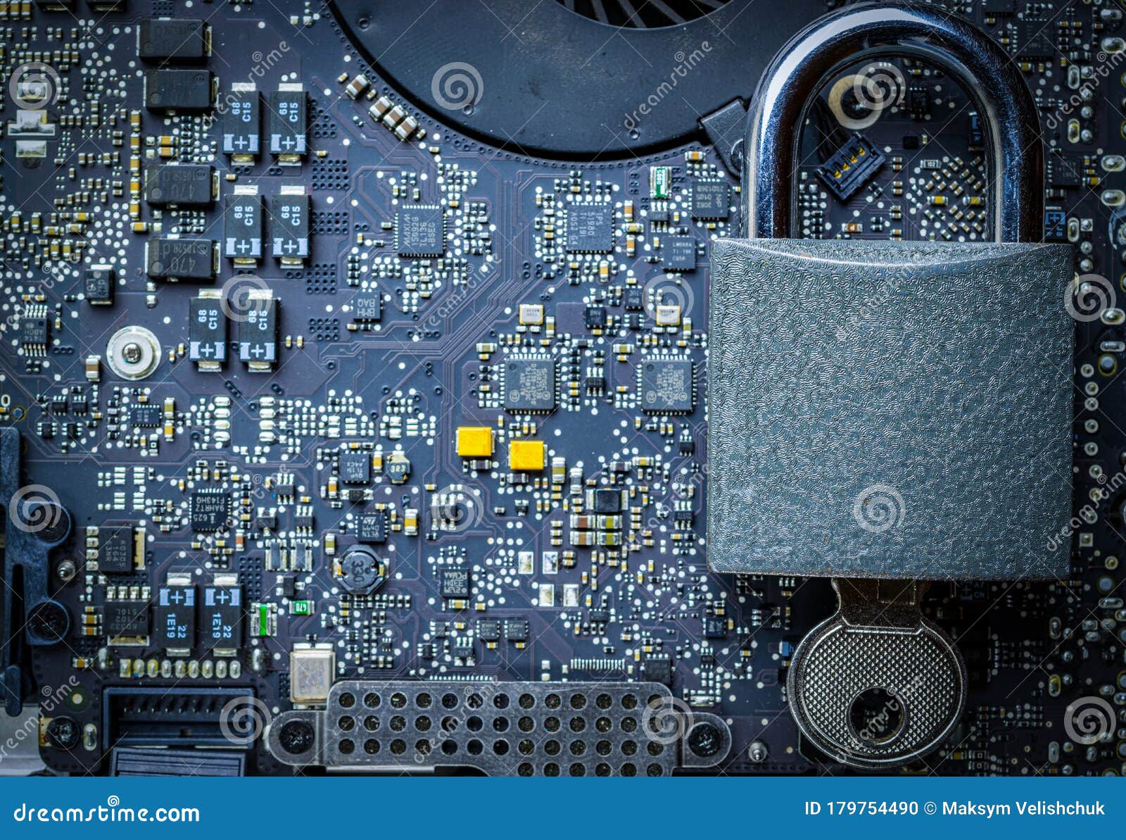 Cyber Security Lock. Security Computer Data Internet Protection with ...