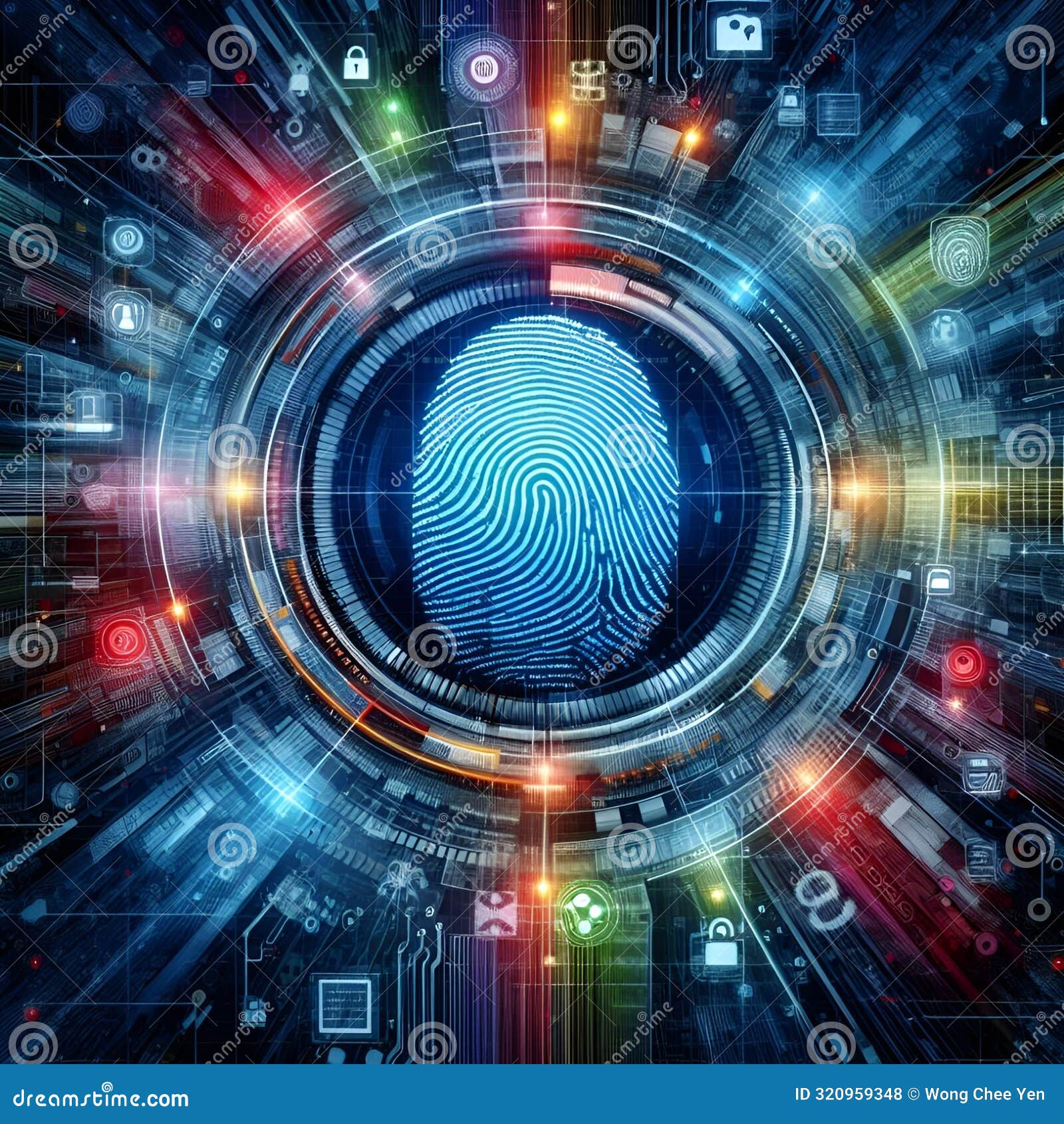 Cyber Security Lock and Fingerprint Pattern Wallpaper Stock ...