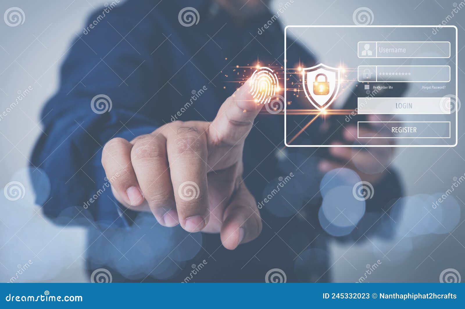 Cyber Security Login by Password Concept. User Login Identification ...