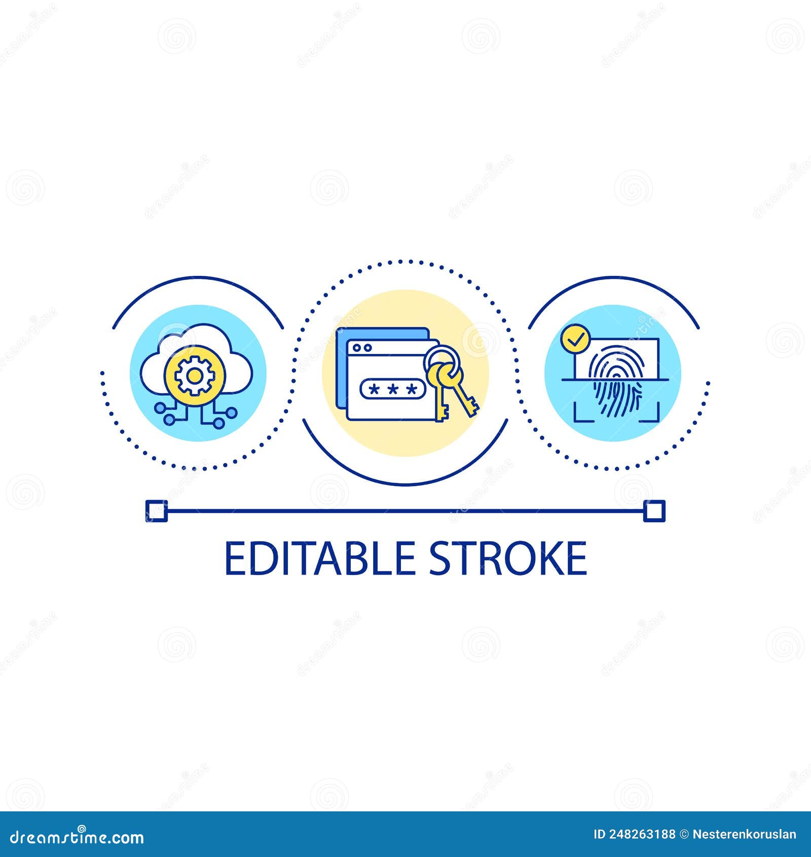 Cyber Security Loop Concept Icon Stock Vector - Illustration of ...