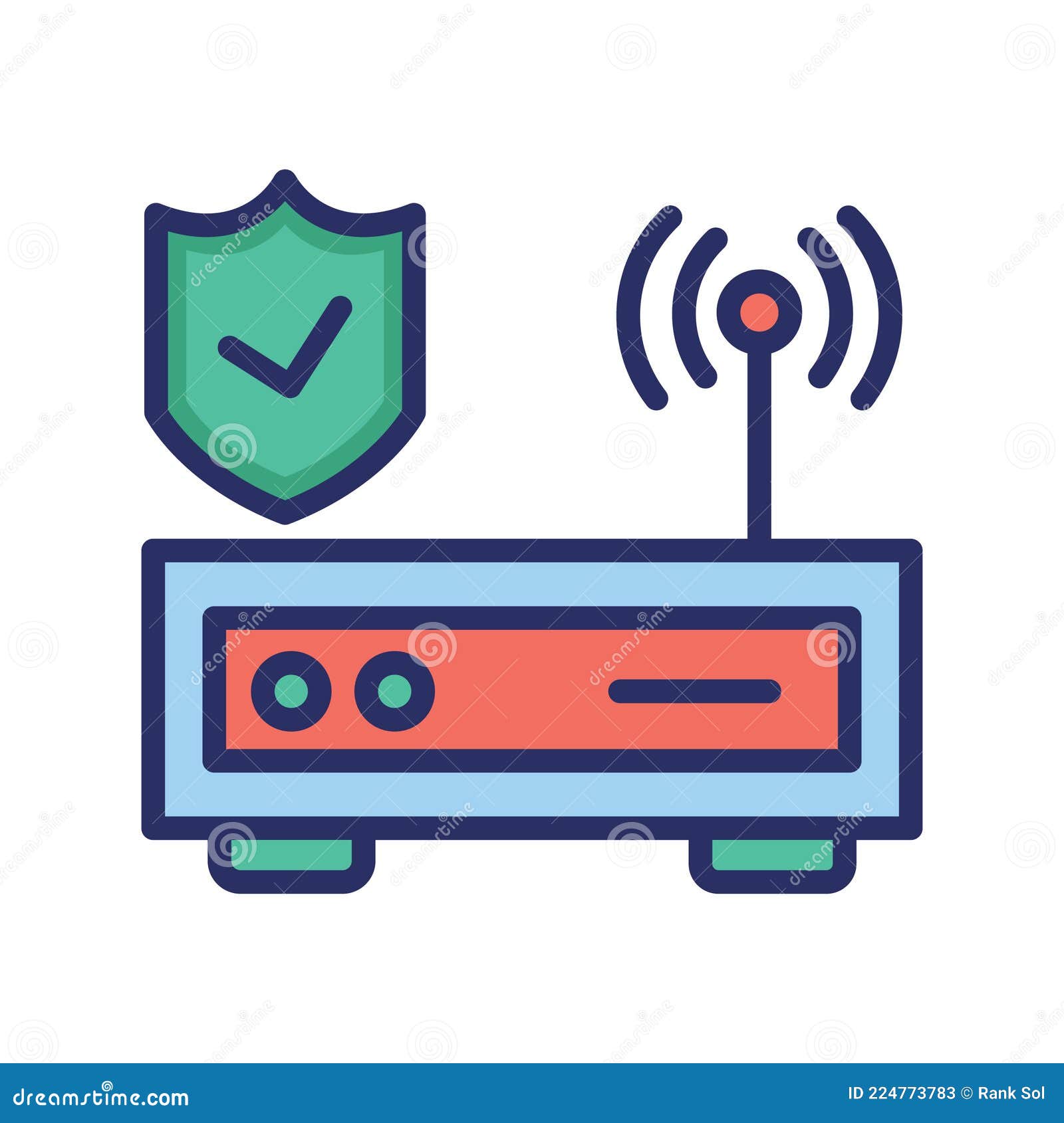 Wifi Protection Icon Which Can Easily Modify or Edit Stock Vector ...