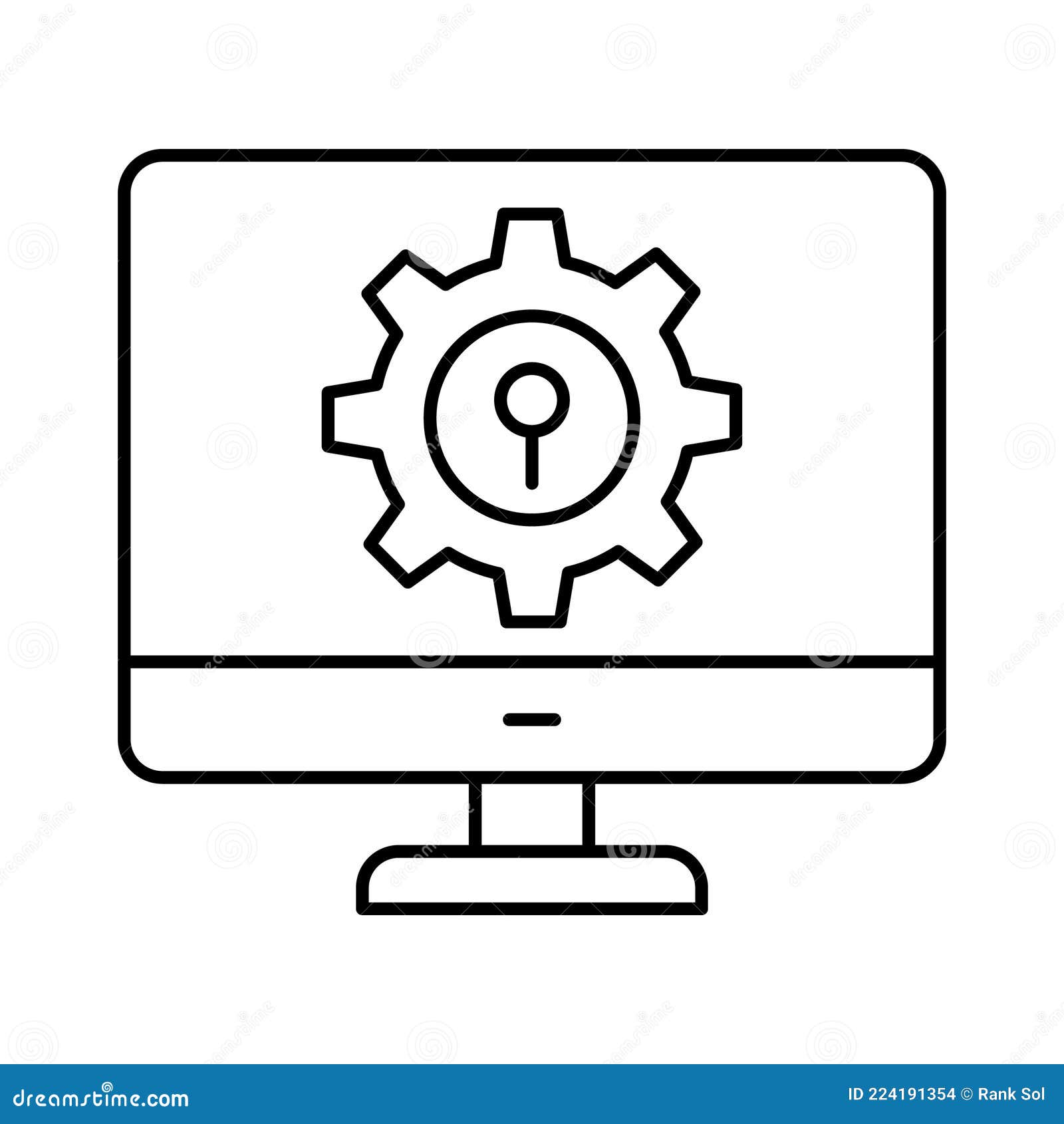 Computer Configure Icon Which Can Easily Modify or Edit Stock Vector ...