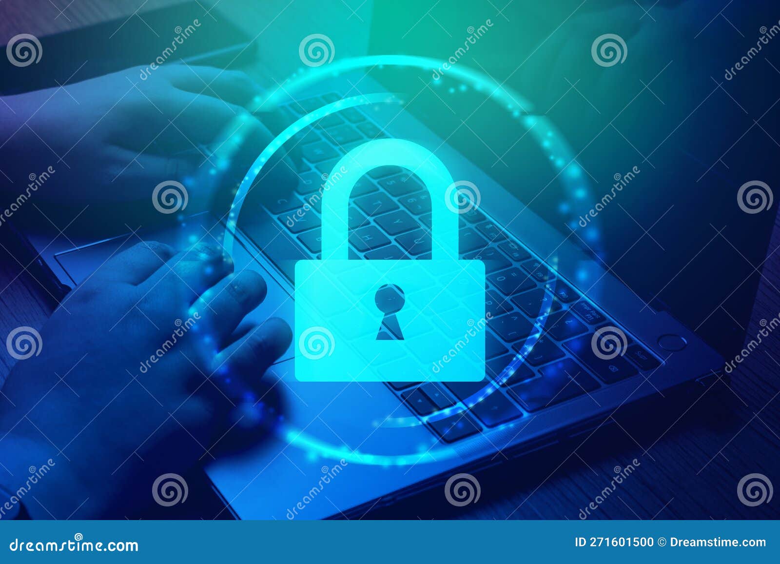 Digital Data Protection. Defense Against Hacker. Stock Photo - Image of ...