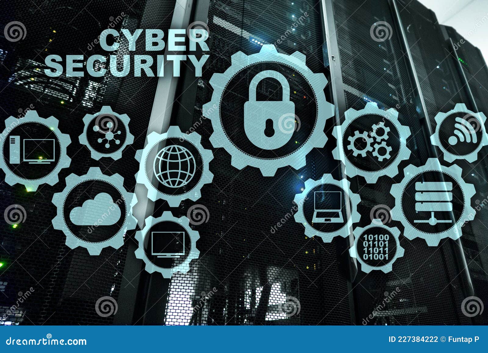 Cyber Security Network. Data Protection Privacy Concept on Datacenter ...