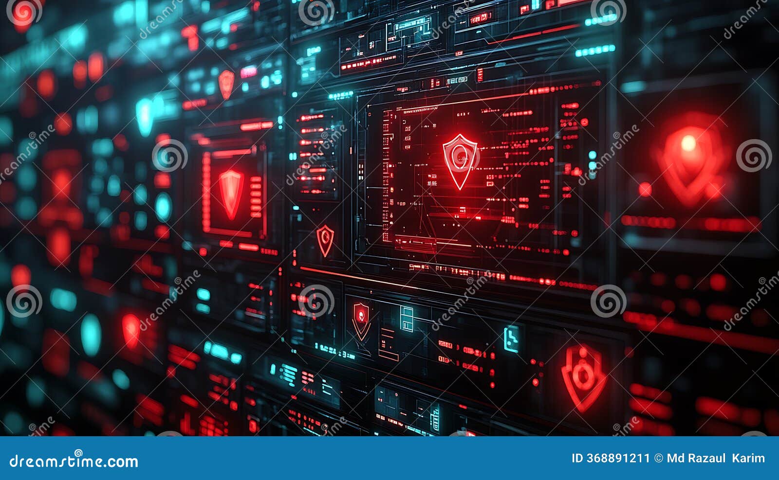 Network Firewall Royalty-Free Cartoon | CartoonDealer.com #12432764