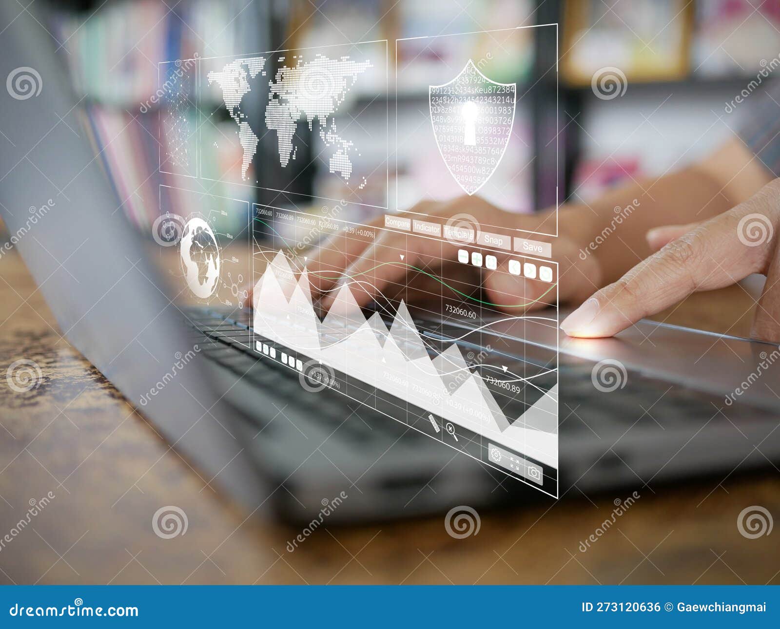 Cyber Security and Network Protection. a Man is Working on Secure ...