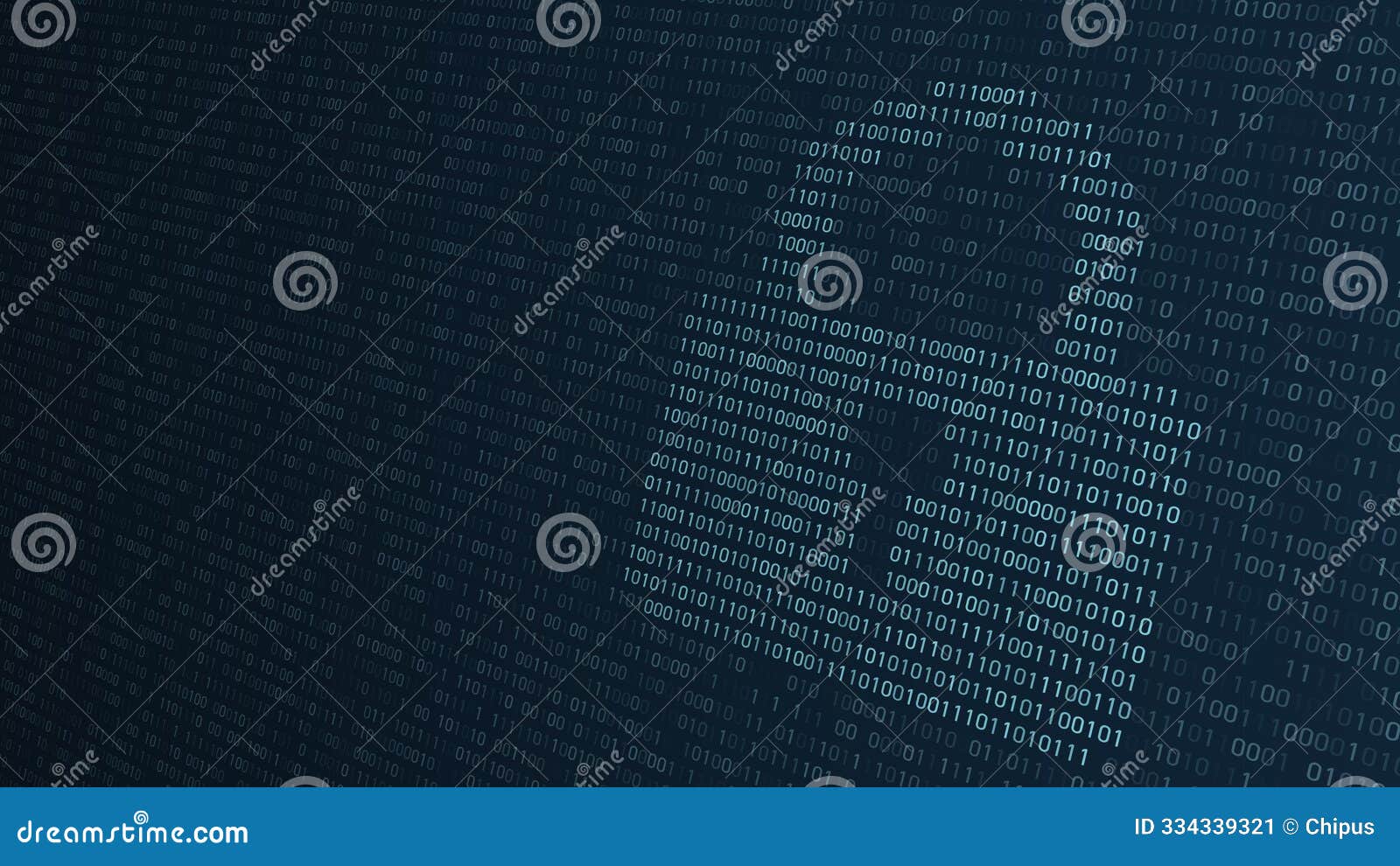 Cyber Security Padlock on the Binary Background. Stock Illustration ...