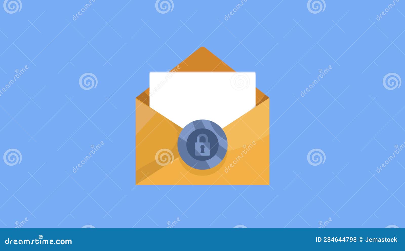 Cyber Security Padlock in Envelope Animation Stock Footage - Video of ...
