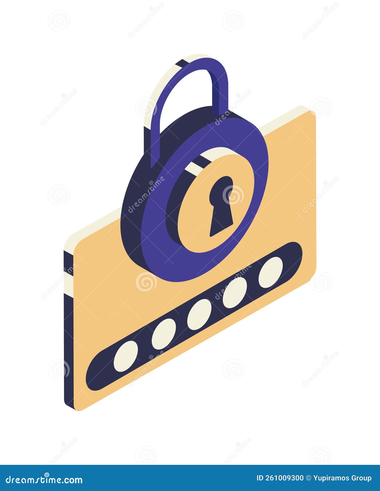 Cyber security password stock vector. Illustration of theft - 261009300