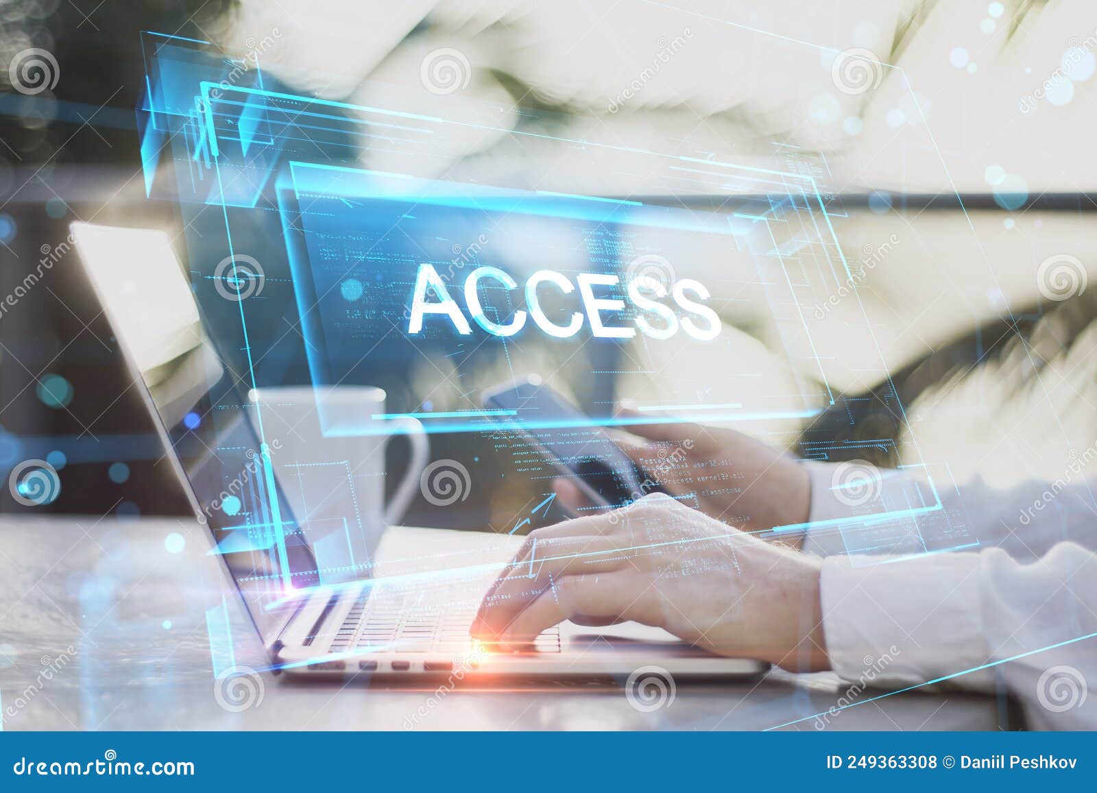 Cyber Security and Personal Data Protection Concept with Digital White ...