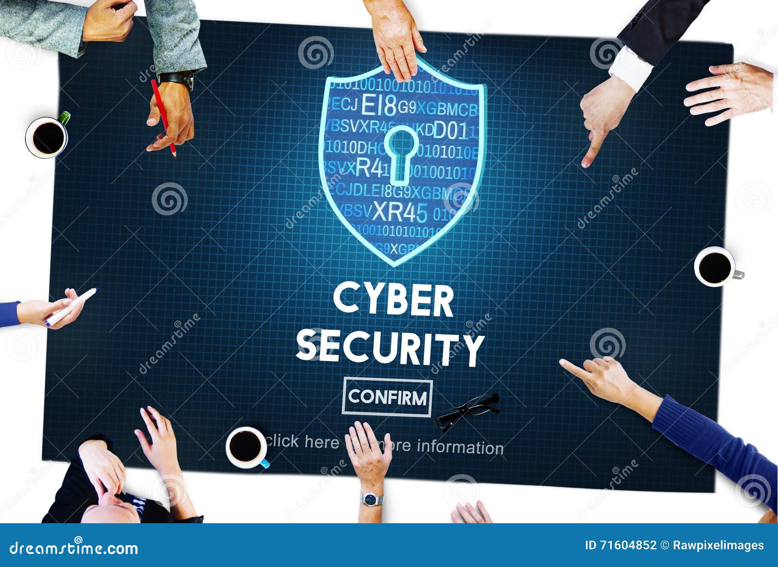 Cyber Security Protection Firewall Interface Concept Stock Illustration ...