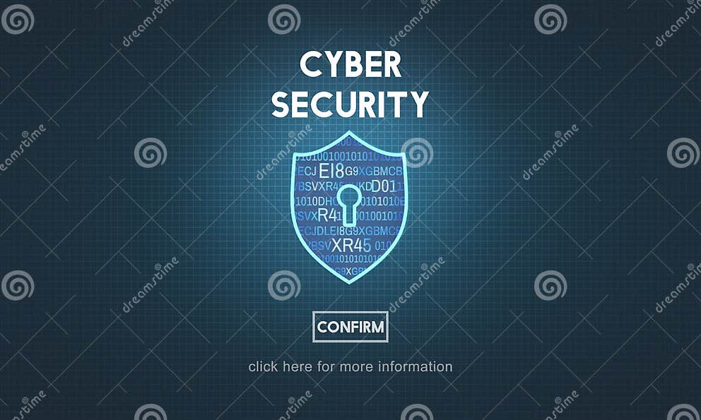 Cyber Security Protection Firewall Interface Concept Stock Illustration ...