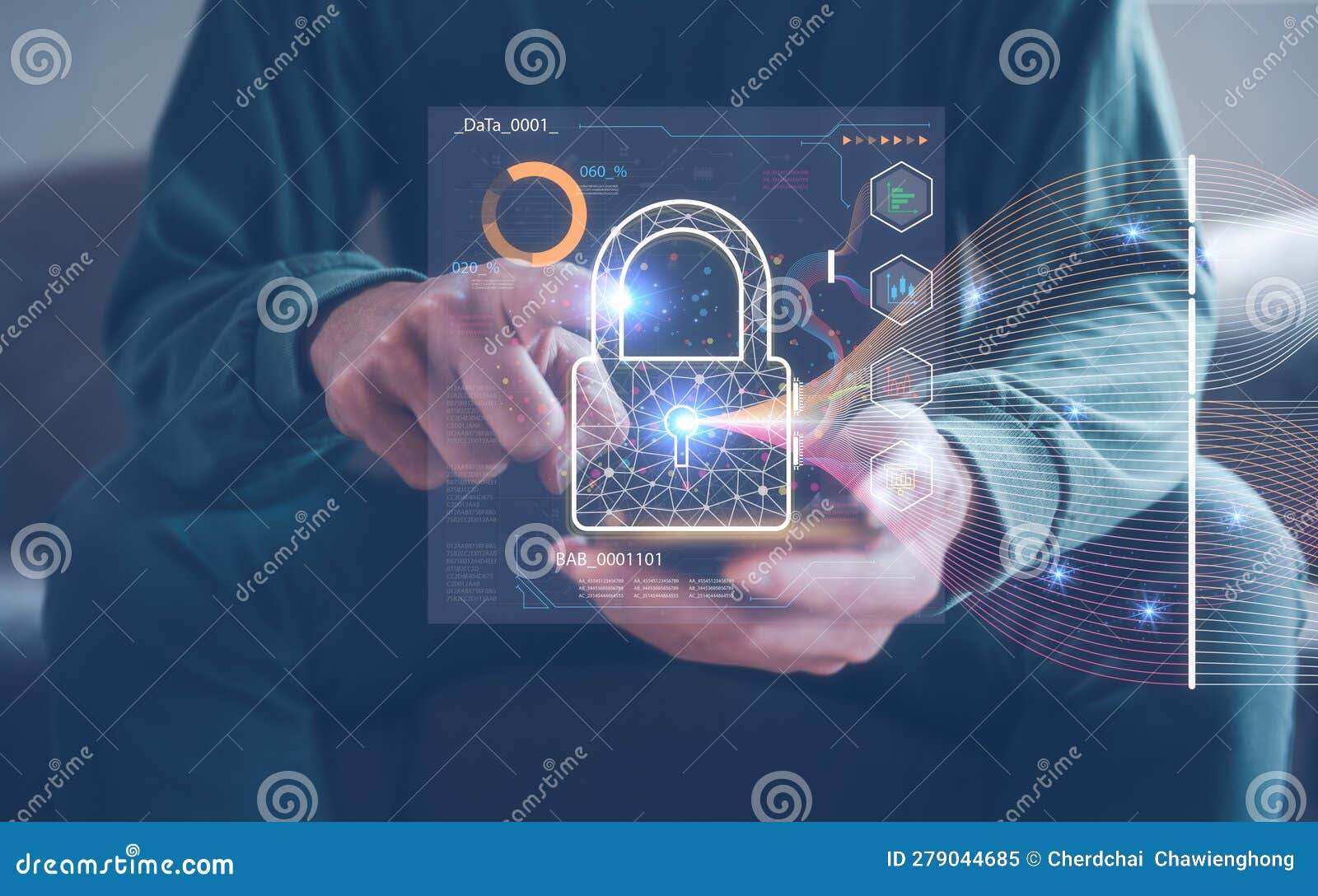 Cyber Security Protection Information Privacy Technology Concept Stock ...