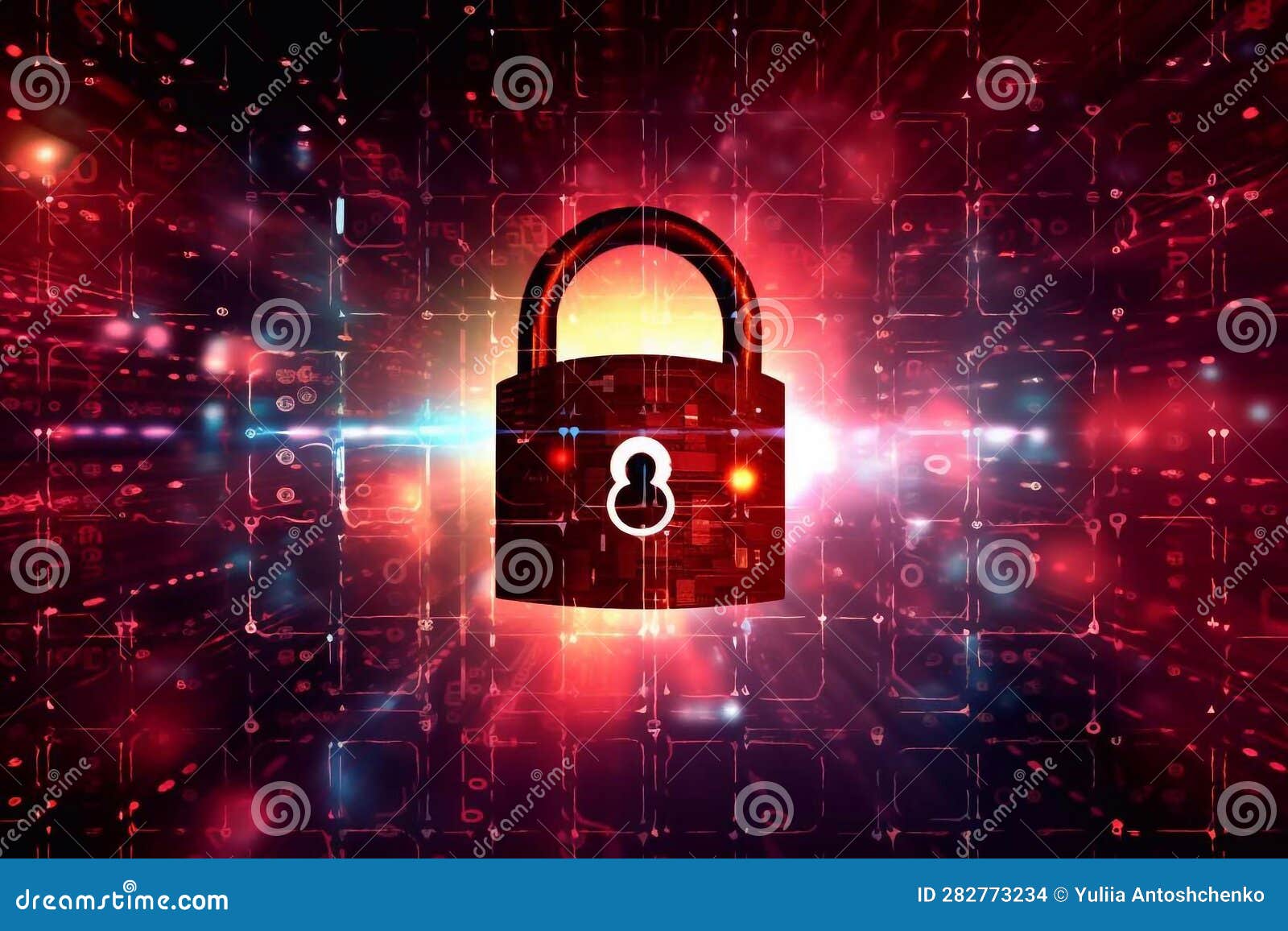 Cyber Security. Protection of Personal Data Stock Illustration ...