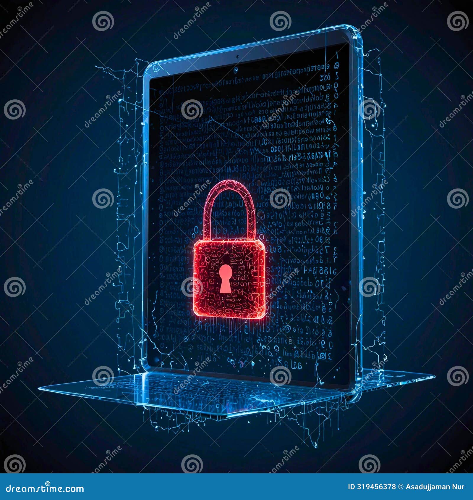 Cyber Security Ransomware Email Phishing Encrypted Technology Stock ...