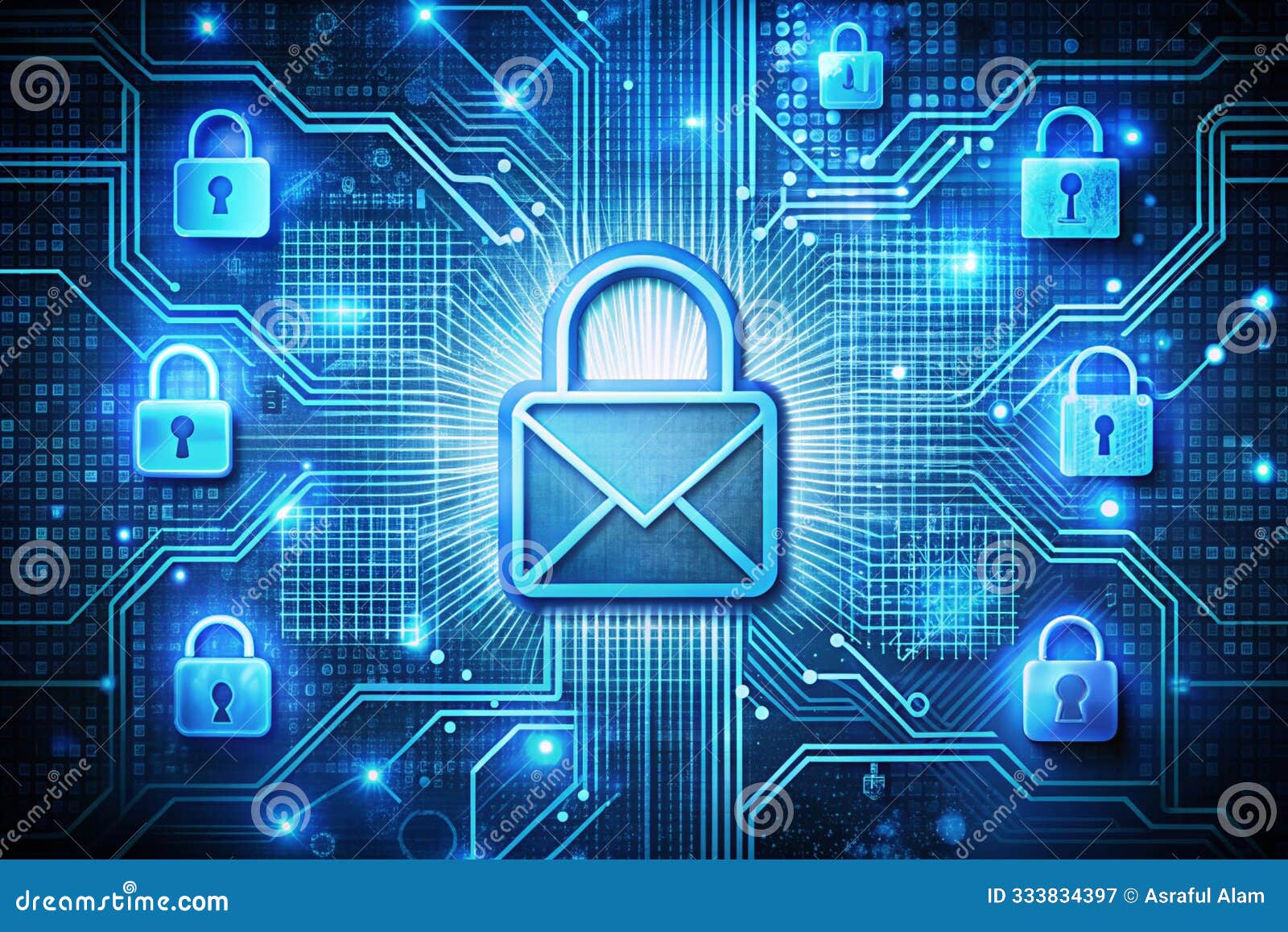 Cyber Security Ransomware Email Phishing Encrypted Technology, Digital ...