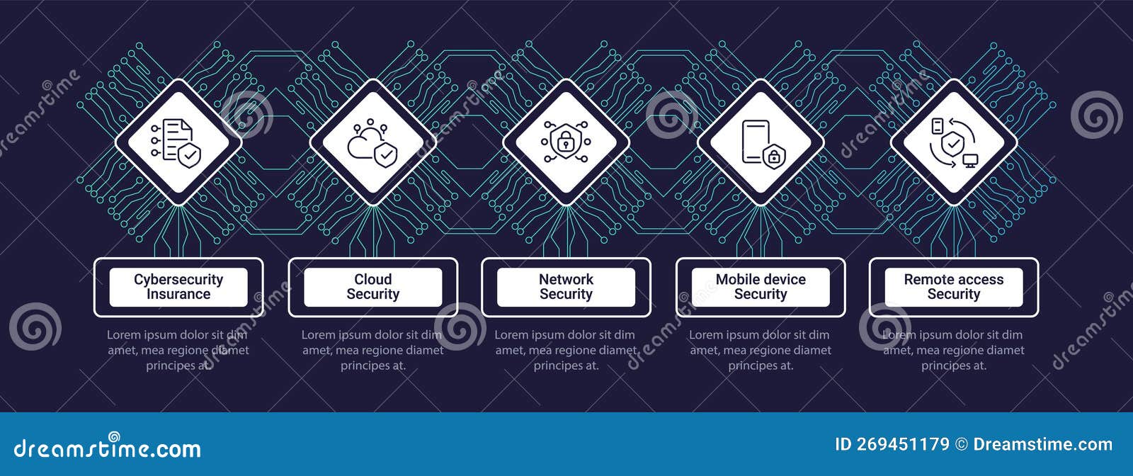 Cyber Security Services Infographic Chart Design Template Stock ...
