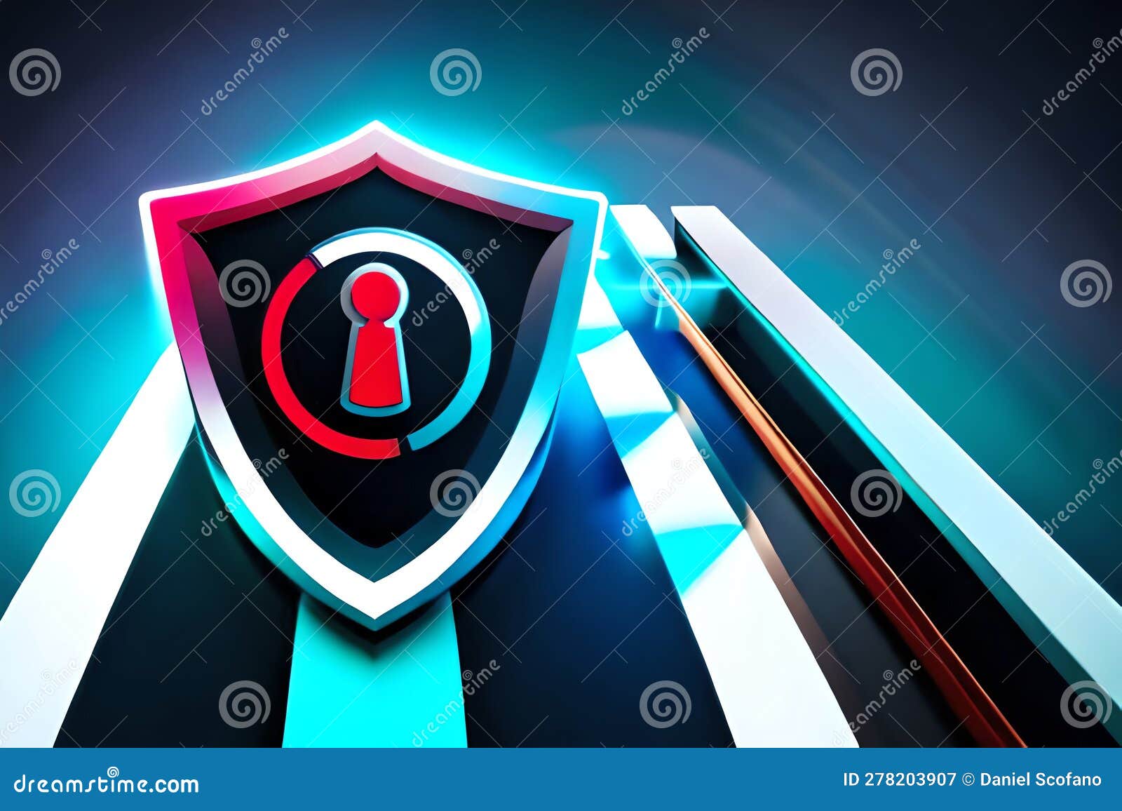 Cyber Security Shield Icon, Data Protection Concept. Generative AI ...