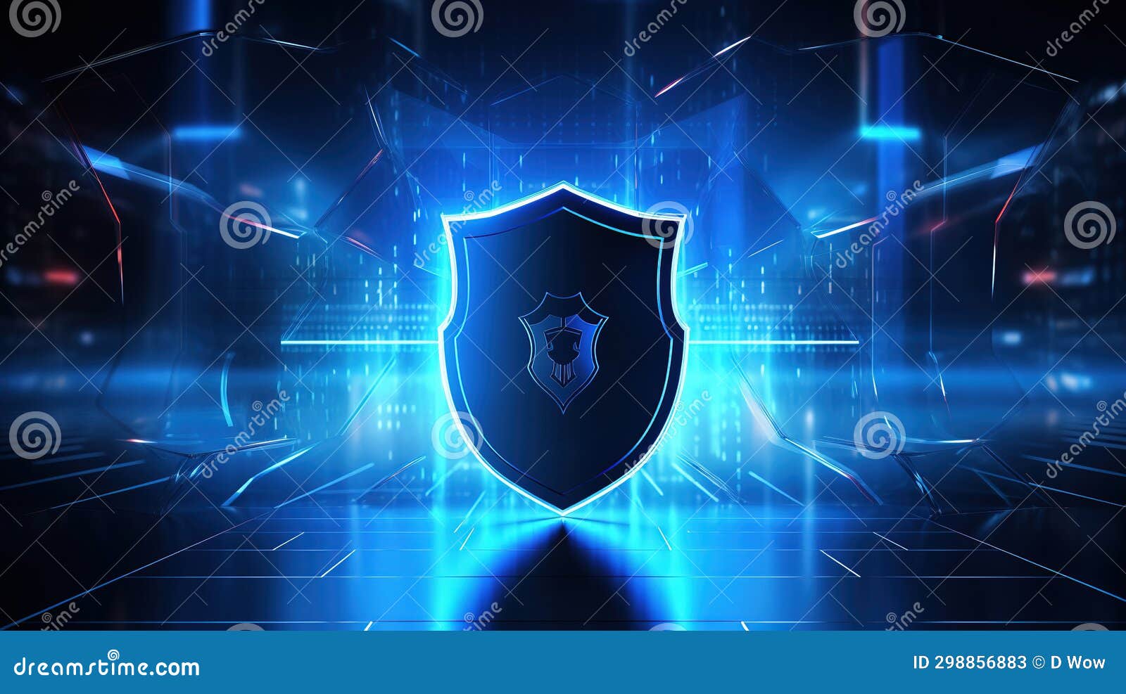 Cyber Security Shield. Security and Privacy Mechanism. Stock Image ...